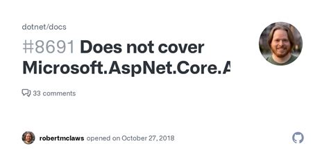 Does Not Cover Microsoftaspnetcoreall · Issue 8691 · Dotnetdocs