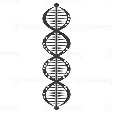 Ai Generated Silhouette Gene Dna Mutation Symbol Black Color Only