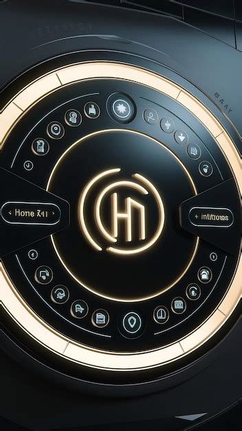 Circular Futuristic Interface Of Smart Home Automation Assistant Premium Ai Generated Image