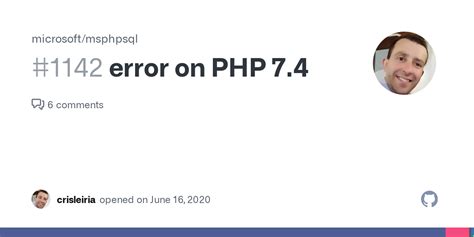 Error On PHP 7 4 Issue 1142 Microsoft Msphpsql GitHub
