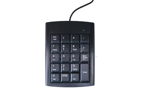 A Close Up Image Of A Black Wired Numeric Keypad Featuring Number Keys