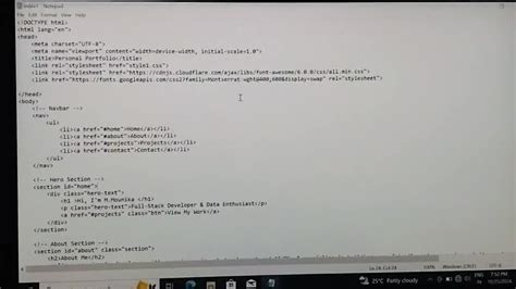 M Mounika On Linkedin Pinnaclelabs Internship Portfolio Html