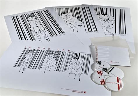 Bar Code Art Human Trafficking Illustration Design Swan