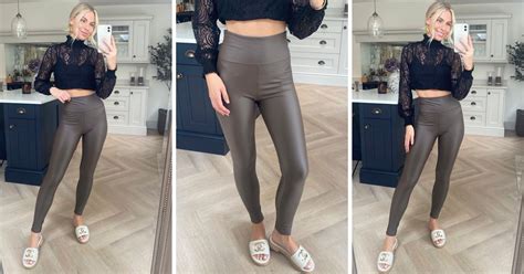 Pu Faux Leather Leggings In Brown Angeleye Silkfred Us