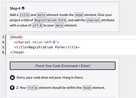 Learn HTML Forms By Building A Registration Form STEP4 HTML CSS The FreeCodeCamp Forum