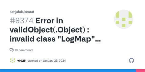 Error In ValidObject Object Invalid Class LogMap Object