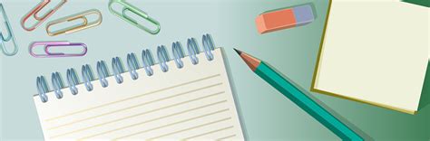 사무실 책상 벡터 위에서 볼 수 있습니다 소셜 네트워크에 사이트 포스터 광고 프로필의 디자인 직장 엉망 책 노트북 펜 연필 학교