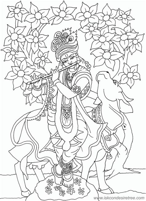 Glass Painting Designs Of Lord Krishna Outline