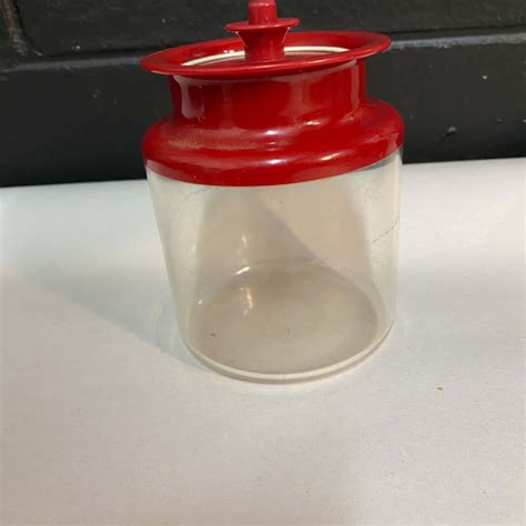 12cm Red Clear Tupperware Container