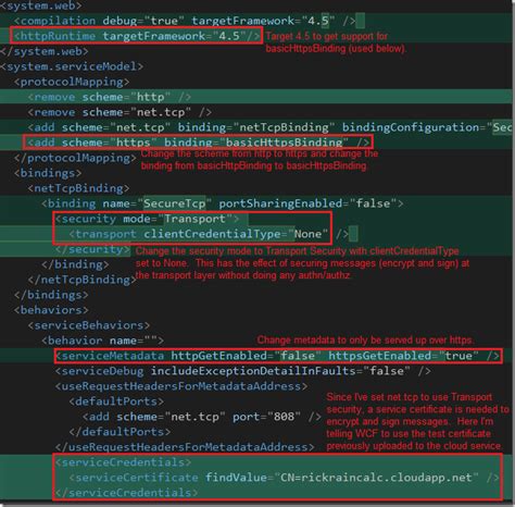 Securing A Wcf Service In An Azure Web Role With And Tcp Endpoints