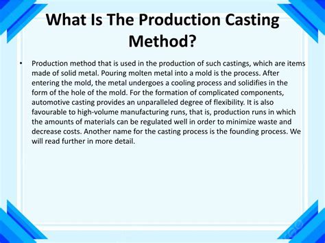 Ppt The Procedure For Casting Step By Step By Step Guide Powerpoint