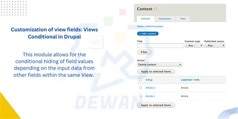 customization of view fields views conditional in drupal dewan codes