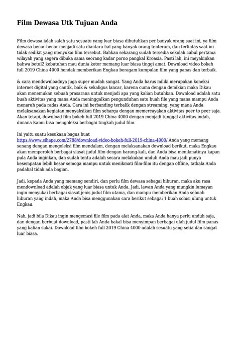 Film Dewasa Utk Tujuan Anda By Guruinfodeal Issuu