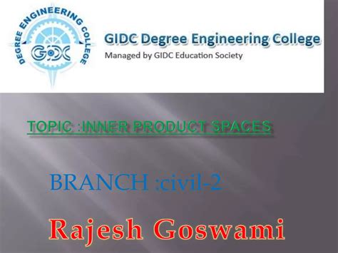 Inner Product Spaces Ppt