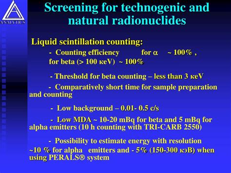 Ppt Liquid Scintillation Counting As Multi Nuclide Screening Method