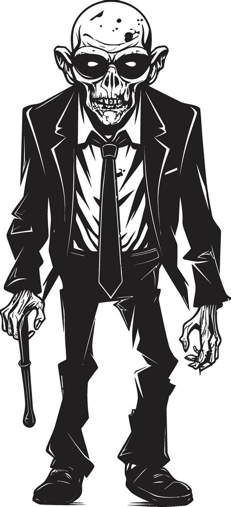 Undead Uproar Dynamic Black Logo Design Featuring A Terrifying Old