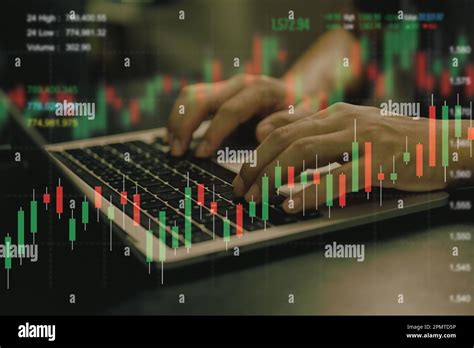Businessman Using Laptop Computer Analysis Graph Stock Market Index