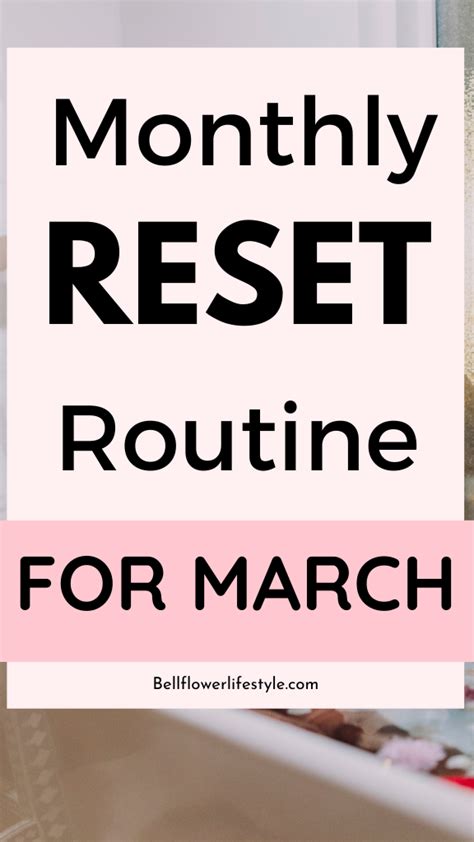 Monthly Reset Routine For March Routine Checklist How Are You Feeling