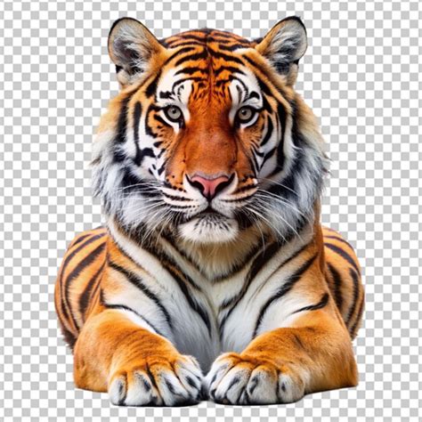 тигр на прозрачном фоне Премиум Ai сгенерированный Psd