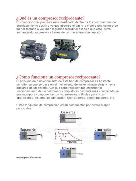 Compresores Reciprocantes Pdf Ingeniería Mecánica Fabricación E