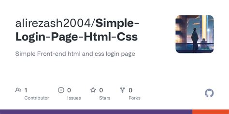 Github Alirezash Simple Login Page Html Css Simple Front End Html And Css Login Page
