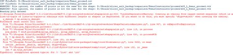PCA Creation Error In Population Analysis Module SlicerSALT 3D
