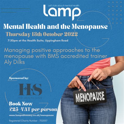 Lamp To Hold Menopause Awareness Workshop On 13 October To Mark World