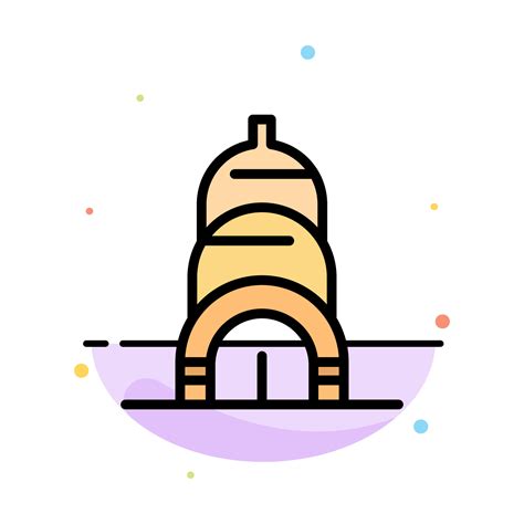 Chrysler Building Usa Abstract Flat Color Icon Template 19116605 Vector Art At Vecteezy