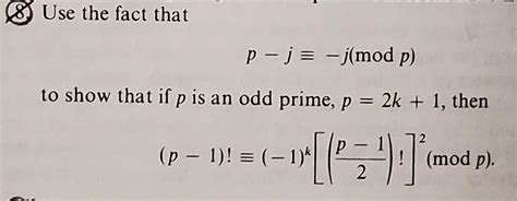 Solved Use The Result Of Problem To Show That If P Is Chegg
