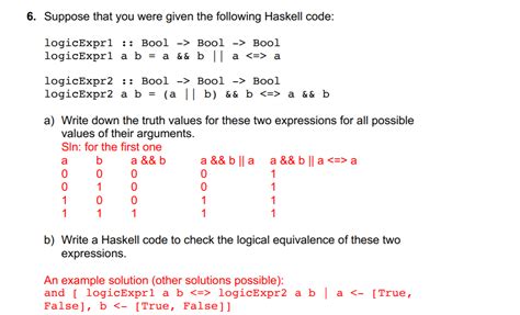 6 Suppose That You Were Given The Following Haskell