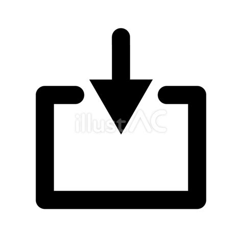 ダウンロードの矢印アイコンイラスト No 23362711／無料イラストフリー素材なら「イラストac」