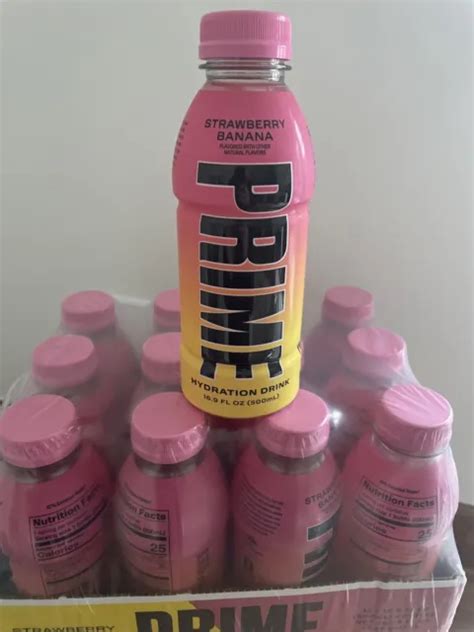 Prime Hydration Strawberry Banana In Hand Ready To Ship New Flavour Usa