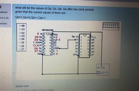 Solved 1what Will Be The Values Of Qd Qc Qb Qa After Chegg