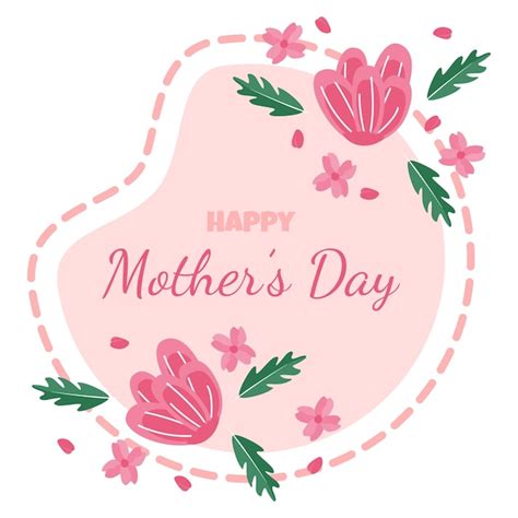 Happy Mother39s Day Flower Illustration Plate De Carte Florale