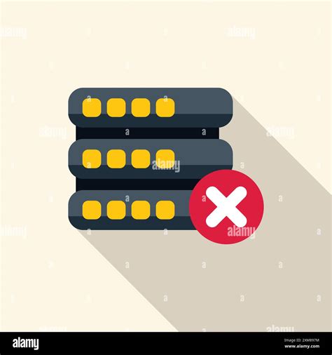 Database Server Icon Showing Error With Red Cross Mark Symbol Stock Vector Image Art Alamy