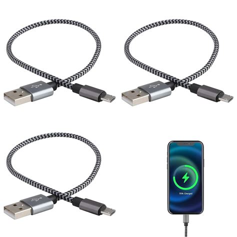 Pcs Micro Usb Cable M Nylon Braided Usb Micro Charging Cable Android Fast Charger Cable Lead