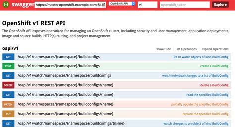 visualizing the openshift api with swagger revisited