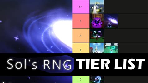 Sols Rng Tier List Sol S Rng Youtube