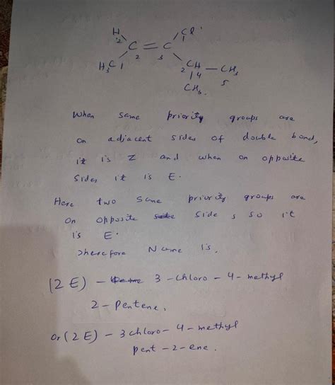 Solved Using The Ez System To Indicate The Stereochemistry What Is The Course Hero