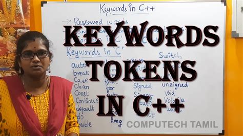 KEYWORDS TOKENS IN C OOP WITH C TAMIL LEC 23 BY J PARVATHY YouTube