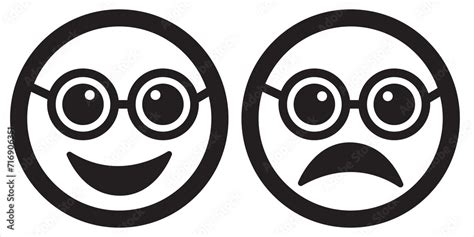 Smiley Face Emoji Icon Vector Smiling Symbol Smile Sign Simple Flat