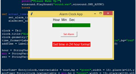 Alarm Clock App In Python With Source Code Sourcecodester