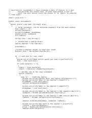 Assignment4 Java Description Assignment 4 Class Displays A Menu Of