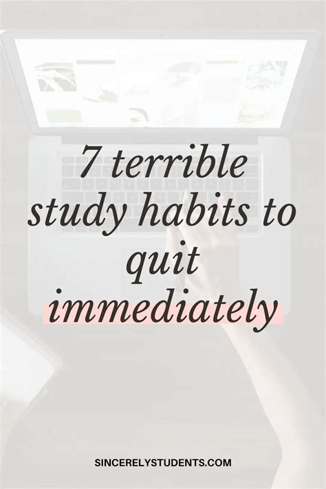 7 Terrible Study Habits To Quit Immediately Sincerely Students