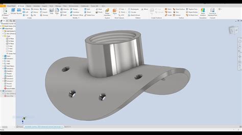 Autodesk Inventor 2024 Advanced Tutorial Exercise 9 Curved Circular Plate Youtube