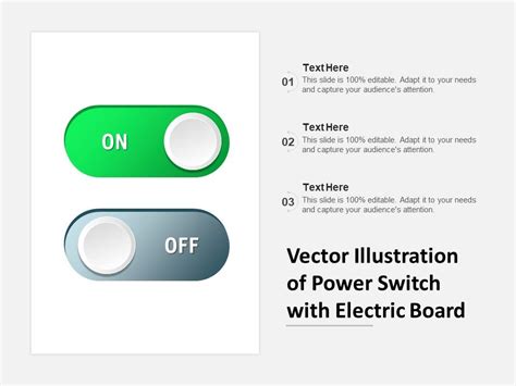 Vector Illustration Of Power Switch With Electric Board Ppt Powerpoint Presentation Icon