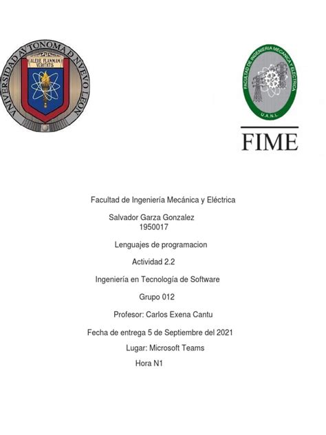 Actividad 22 Lengpro Pdf Lenguaje De Programación Script Java