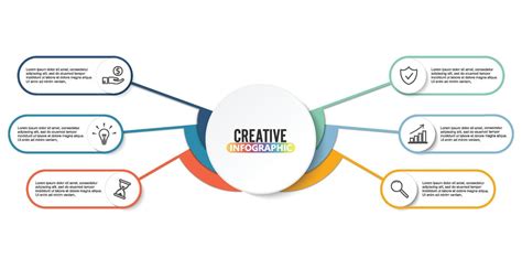 Vector Infographic Template With 3D Paper Label Integrated Circles