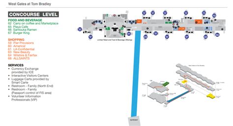 Los Angeles Intl Airport Map Lax Terminals