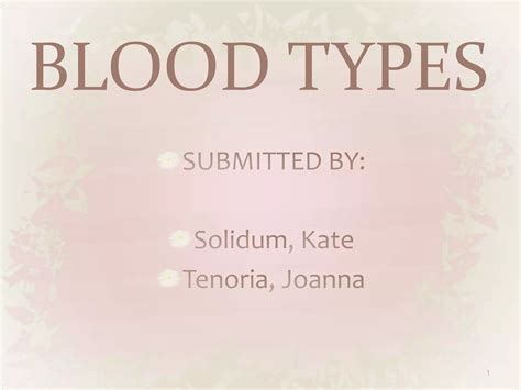 Blood Types Powerpoint Presentation Pptx